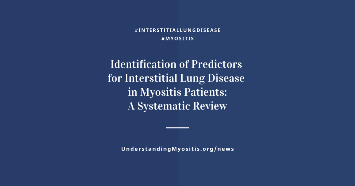 Identification of Predictors for Interstitial Lung Disease in Myositis ...