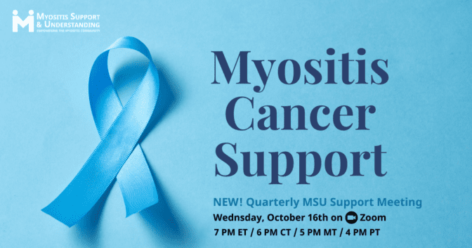Events from September 18 – October 17 – Myositis Support and Understanding
